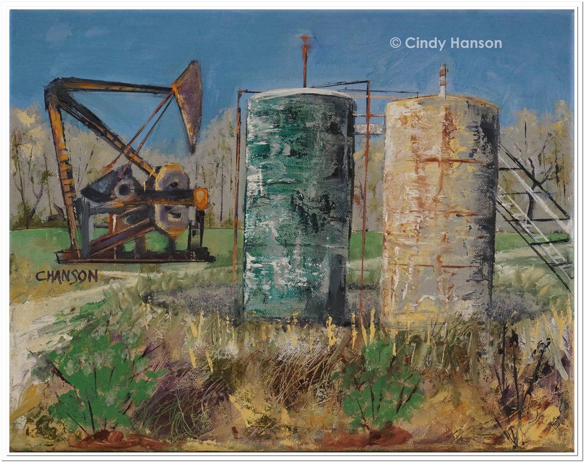 Fuel Tanks and Derrick - Livonia, LA - 2 | Cindy Hanson Fine Arts ...