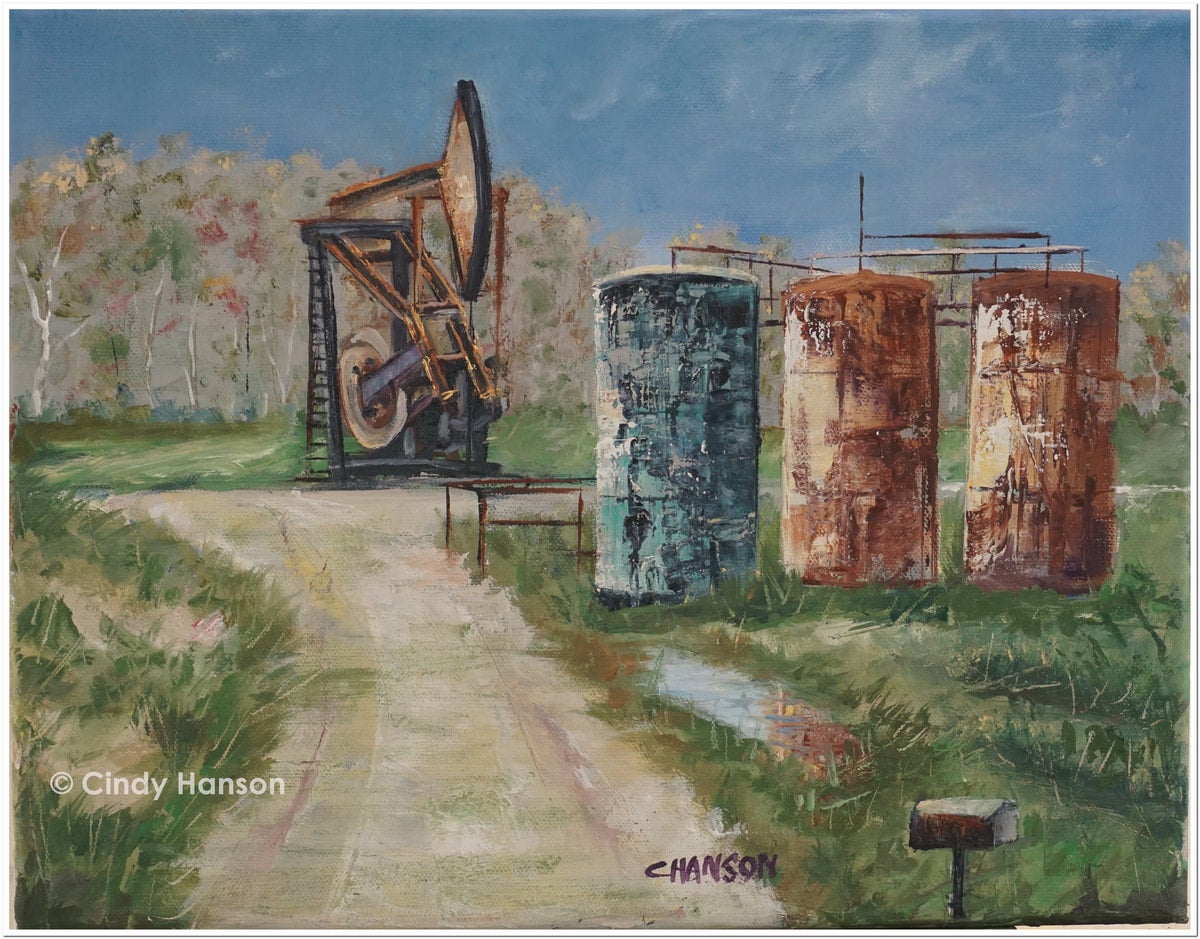 Fuel Tanks and Pump Jack - Livonia, LA - 1 | Cindy Hanson Fine Arts ...