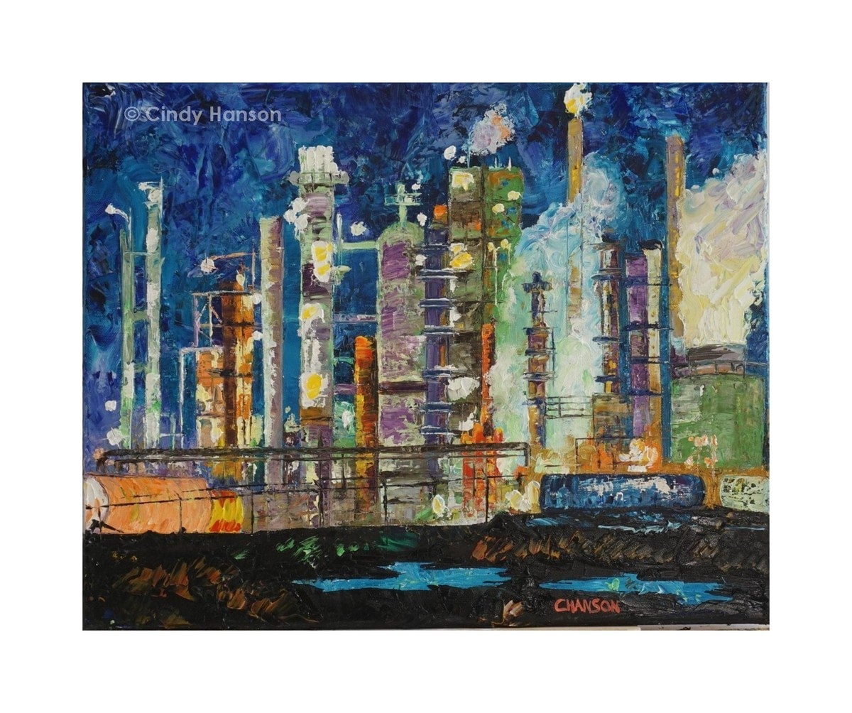 Refinery 8 Cindy Hanson Fine Arts Gallery Industrial Art Wetlands