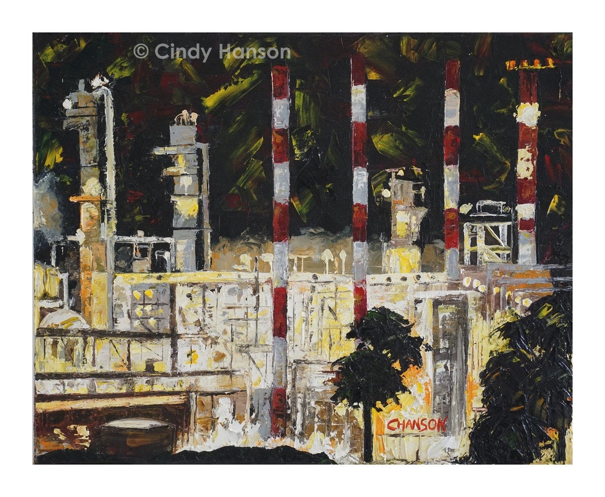 Refinery 7 Cindy Hanson Fine Arts Gallery Industrial Art Wetlands